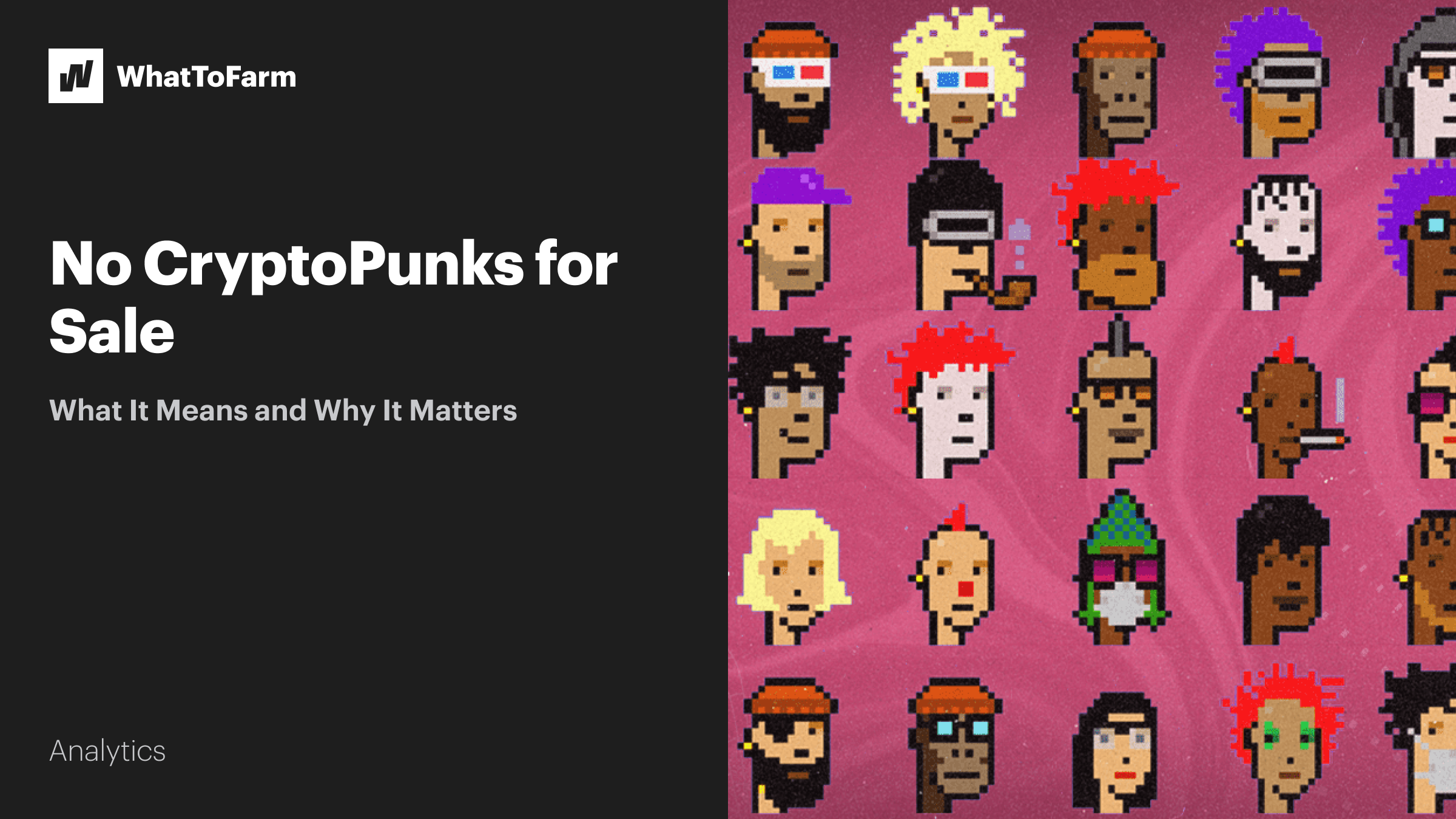No CryptoPunks for Sale - WhatToFarm Blog